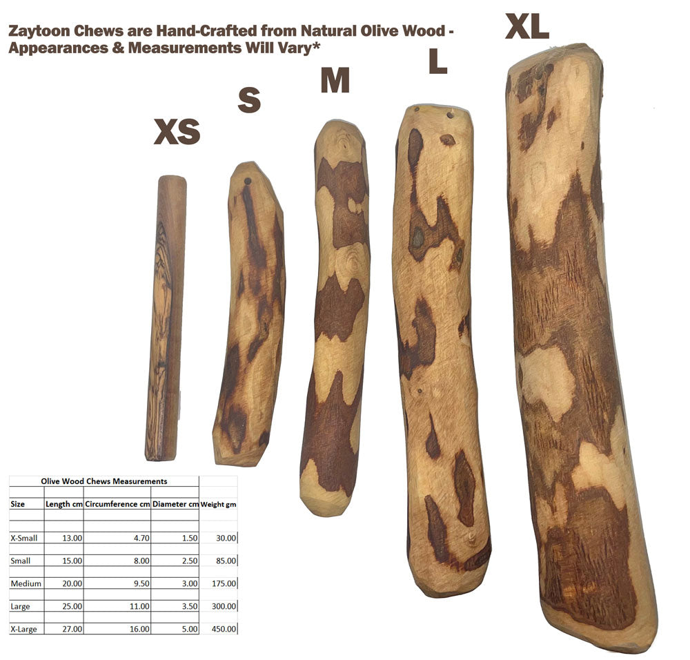 Zaytoon Olive Wood Dog Chews – Cascadia Natural Pet Supply